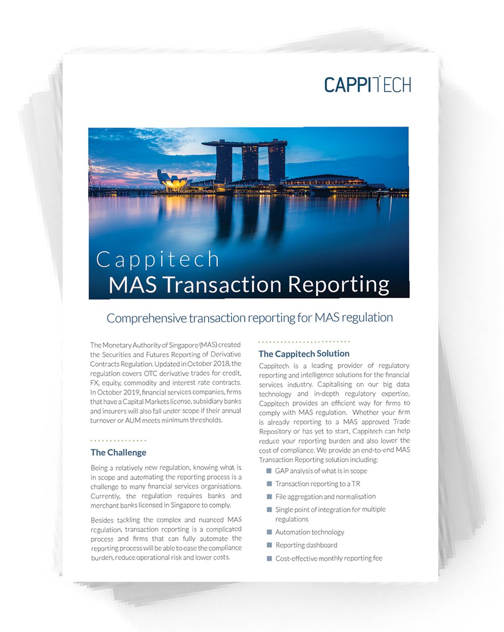 Cappitech MAS Transaction Reporting